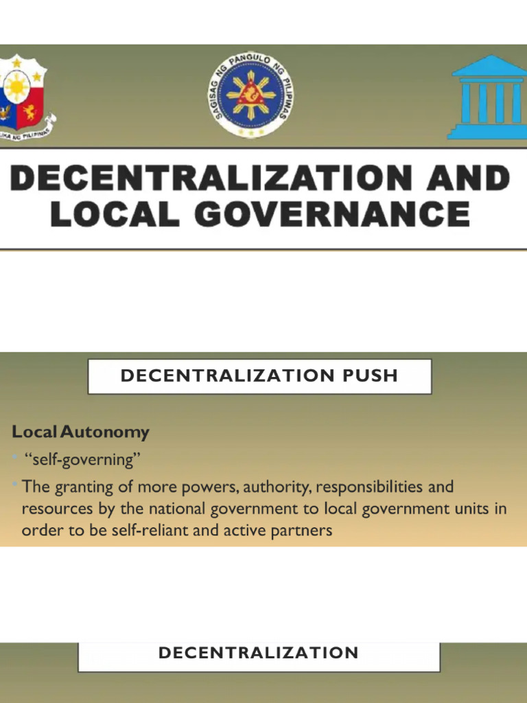 Decentralization and Local Governance | PDF