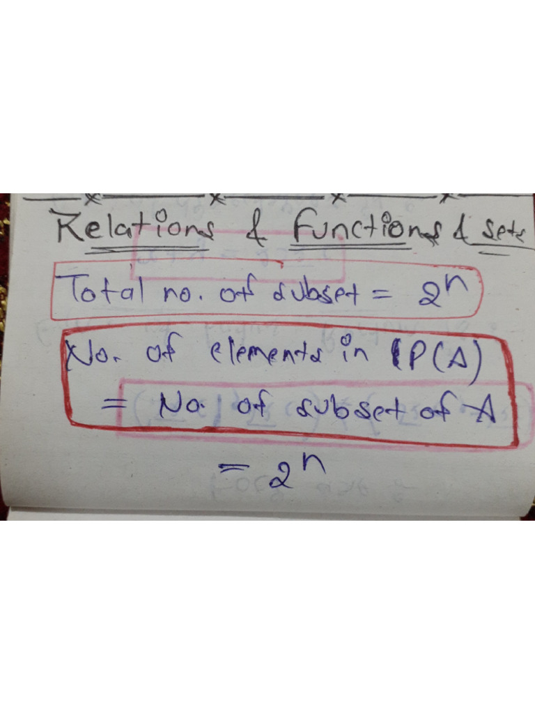 Relation and Function Hand Written Notes | PDF | Teaching Methods ...