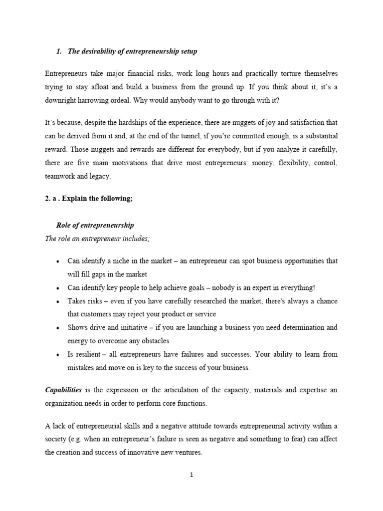 Entrepreneurship | PDF | Entrepreneurship | Business Plan Entrepreneurship | PDF | Entrepreneurship | Business Plan