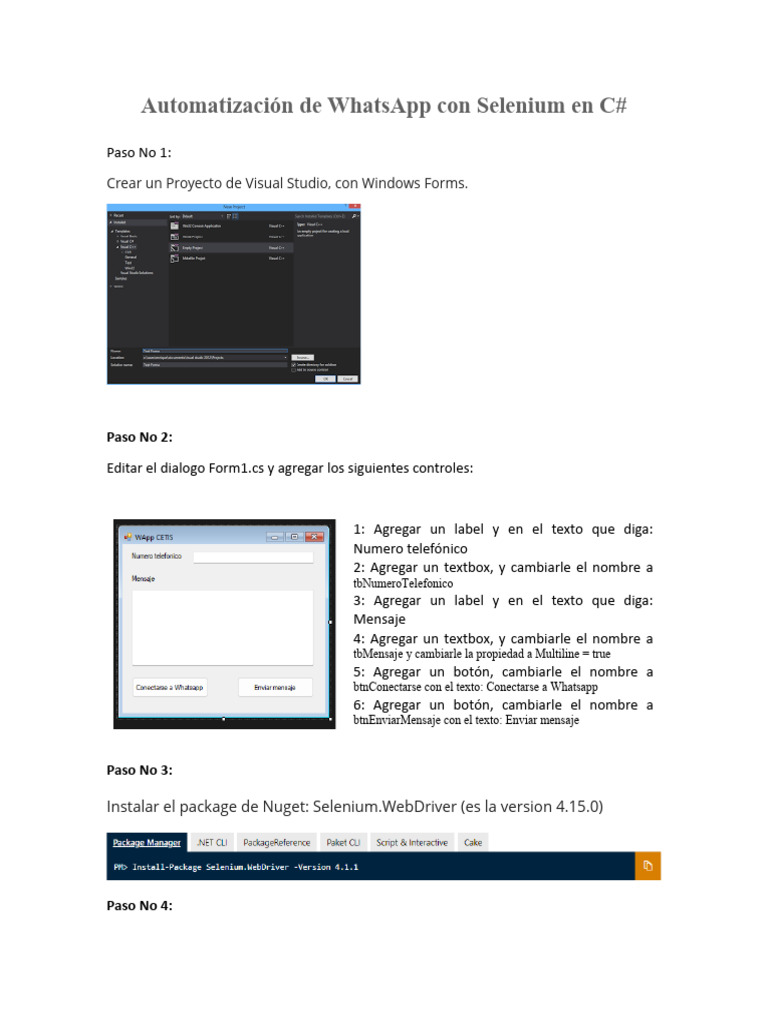 Automatizacion de Whatsapp Con Selenium en C | PDF | Informática