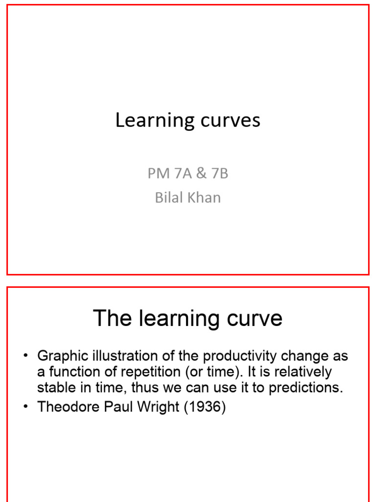 Learning Curves - PCM | PDF