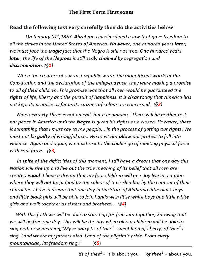 Martin Luther King Speech | PDF | Justice | Crime & Violence