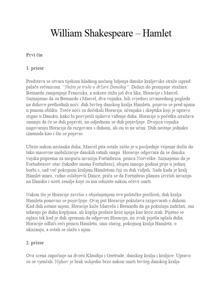 William Shakespeare - Hamlet | PDF