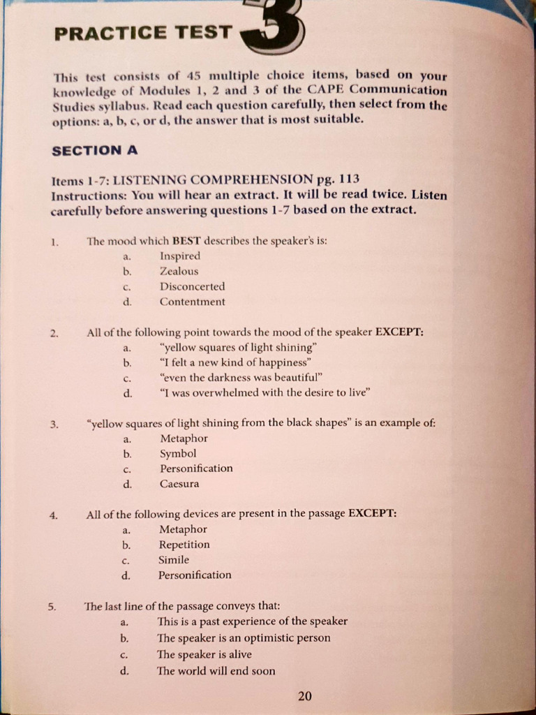 COMM MCQ PRACTICE TEST 3 | PDF