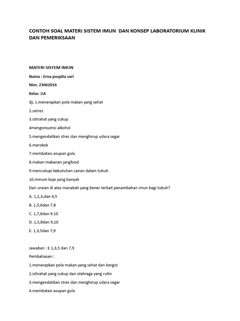 Contoh Soal Biokimia | PDF