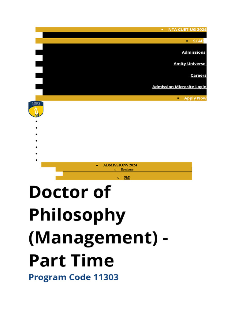 ABS-PhD-Mgt Course Structure | PDF | Doctor Of Philosophy