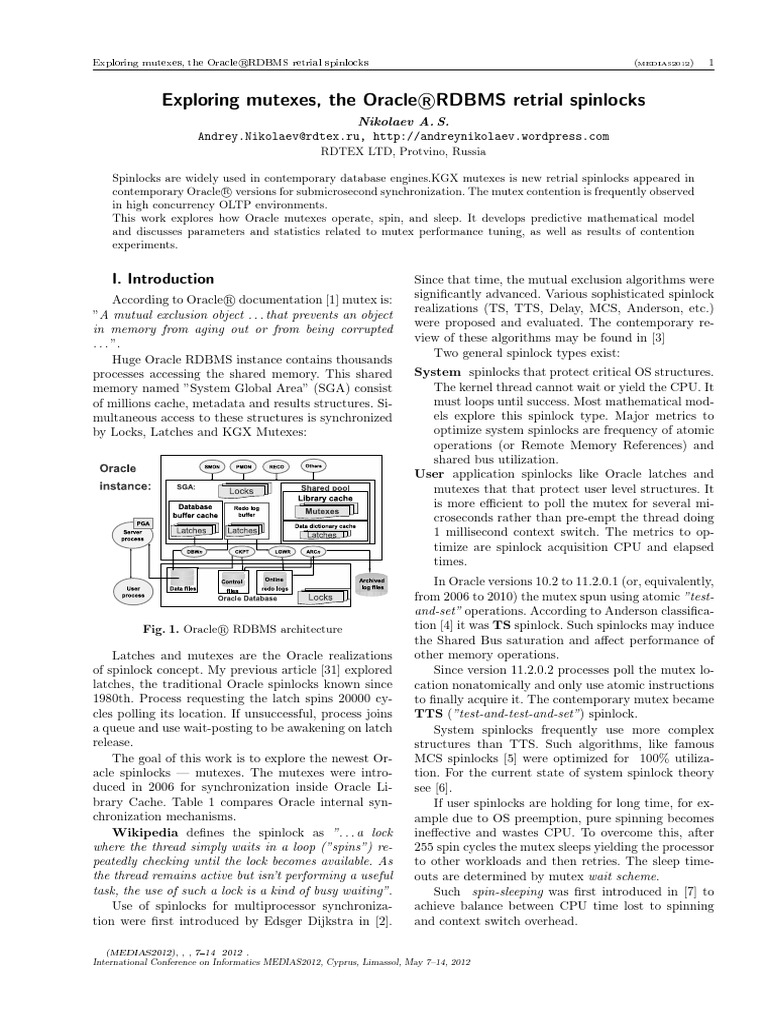 Exploring Mutexes | PDF | Computer Architecture | Software Development Exploring Mutexes | PDF | Computer Architecture | Software Development