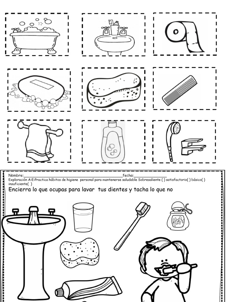 Practico Habitos de Higiene Fichas | PDF | Salud y bienestar