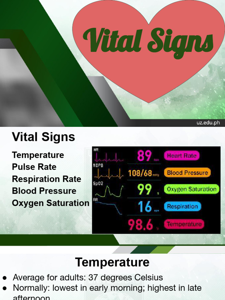 Vital Signs I | PDF | Blood Pressure | Hypothermia