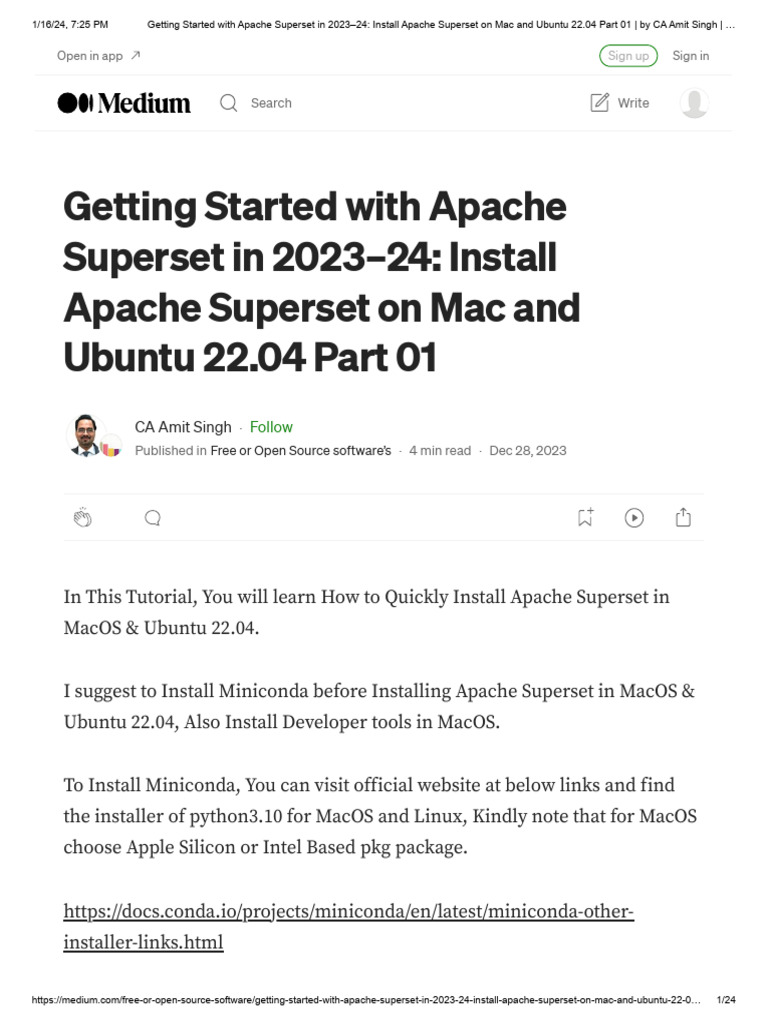 Getting Started With Apache Superset in 2023-24: Install Apache Superset On Mac and Ubuntu 22.04 ...