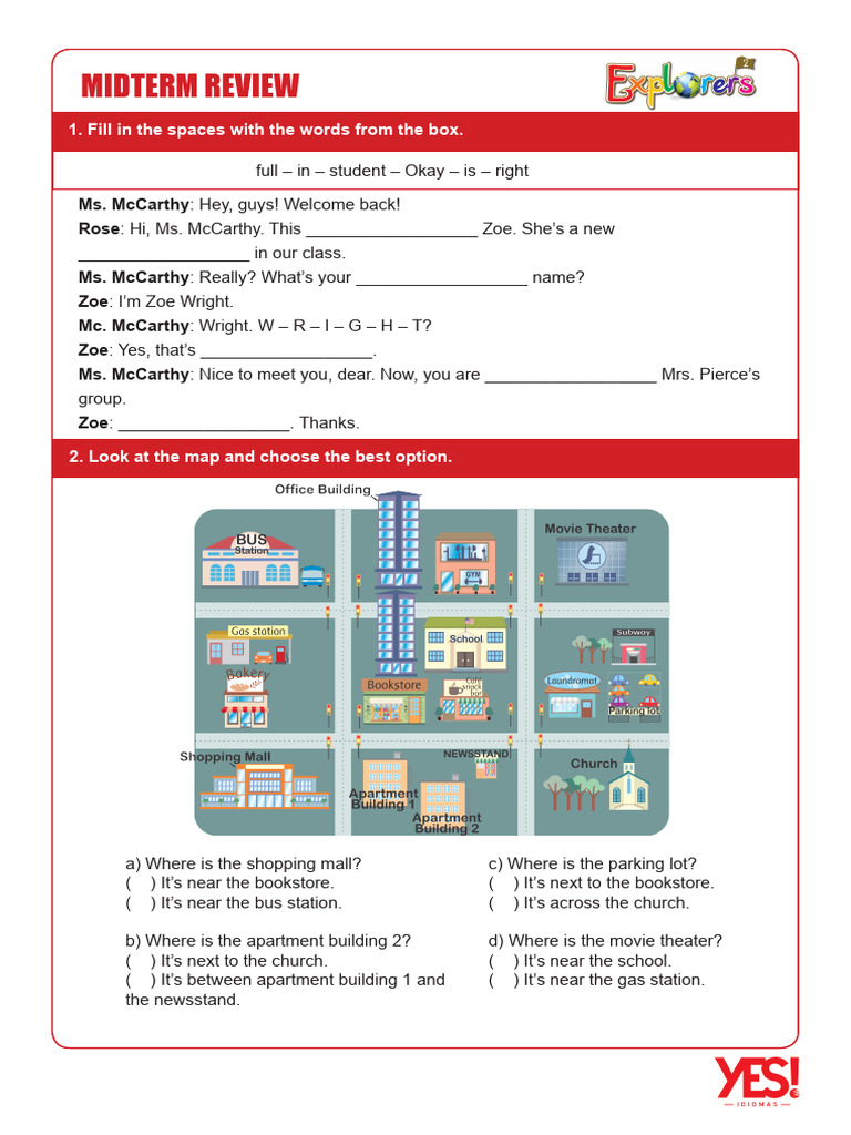 Explorers 2 Mid Review | PDF