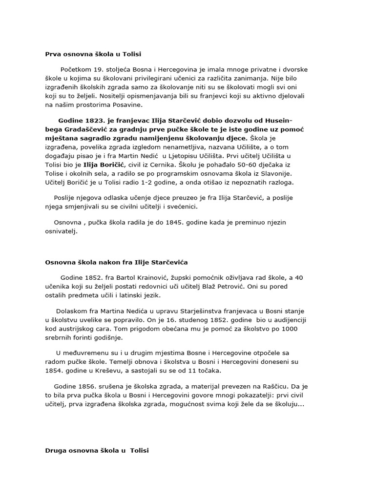 Prva Osnovna Škola U Tolisi | PDF
