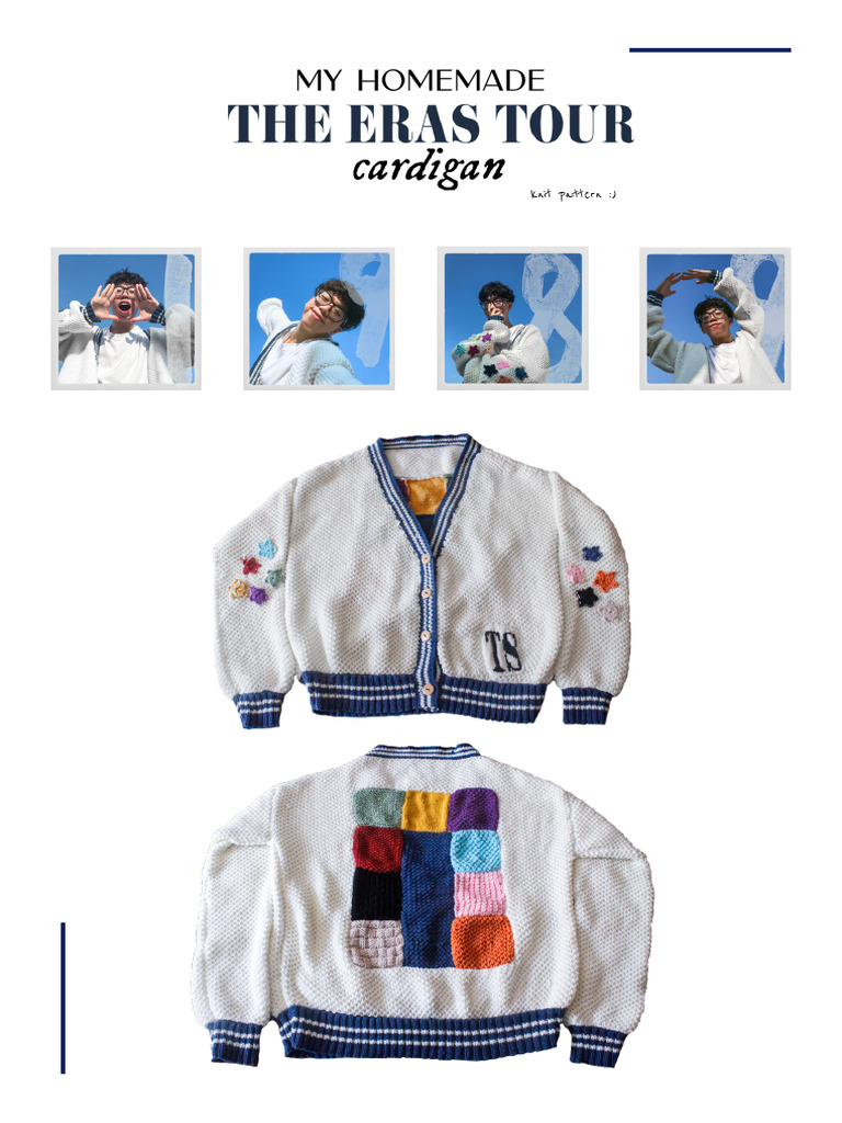 The Eras Tour Cardigan | PDF | Knitting | Basic Knitted Fabrics