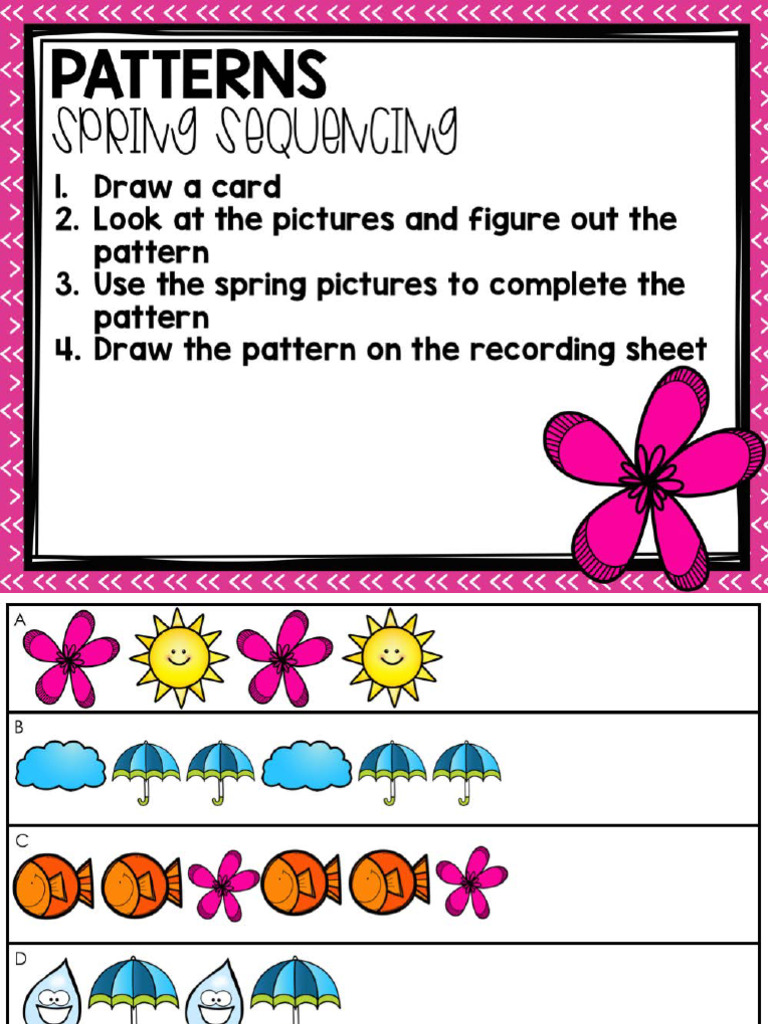 1st+Grade+May+Math+Center+ +patterns | PDF