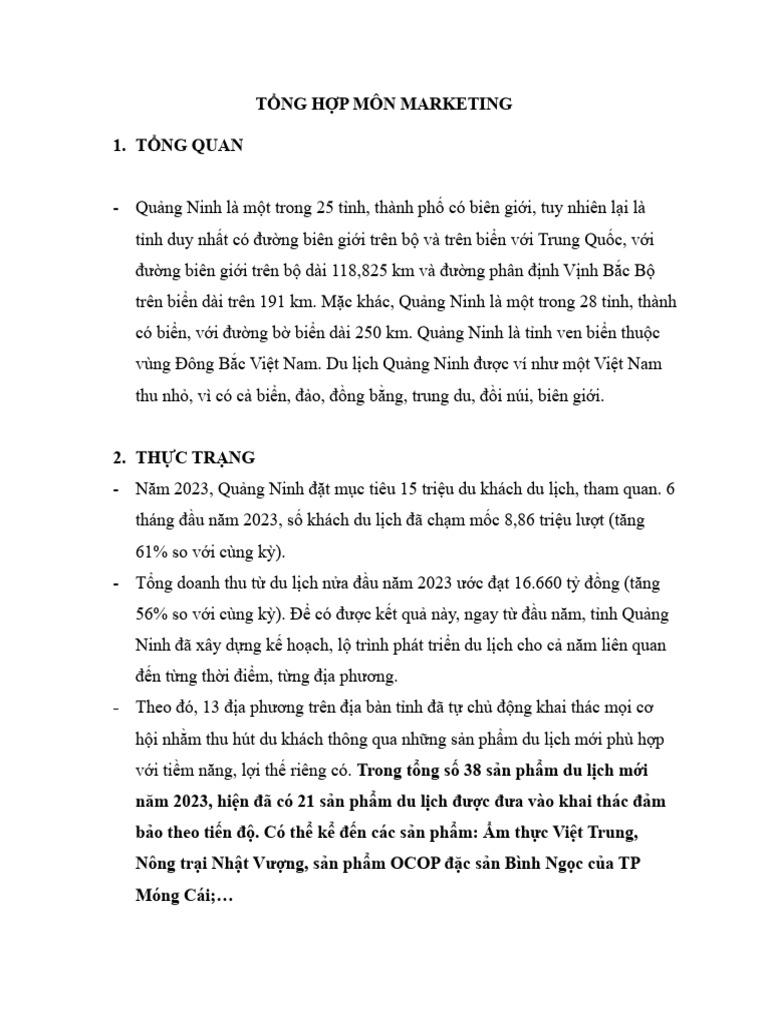 T NG H P Môn Marketing | PDF