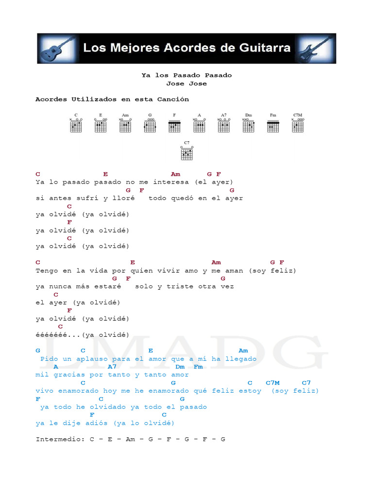 Acordes - Ya lo pasado Pasado - Jose Jose | PDF