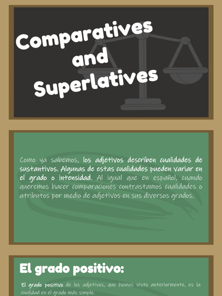 T4 Comparatives and Superlatives | PDF | Unidades Semánticas ...