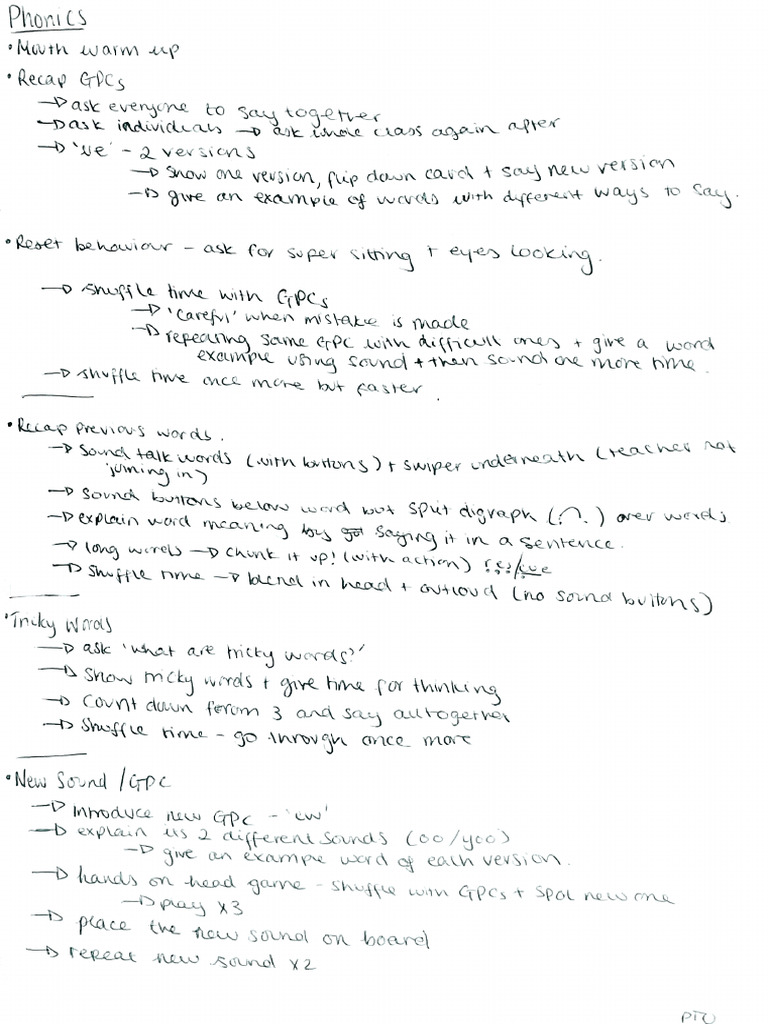 Detailed Phonics Lesson Flow | PDF
