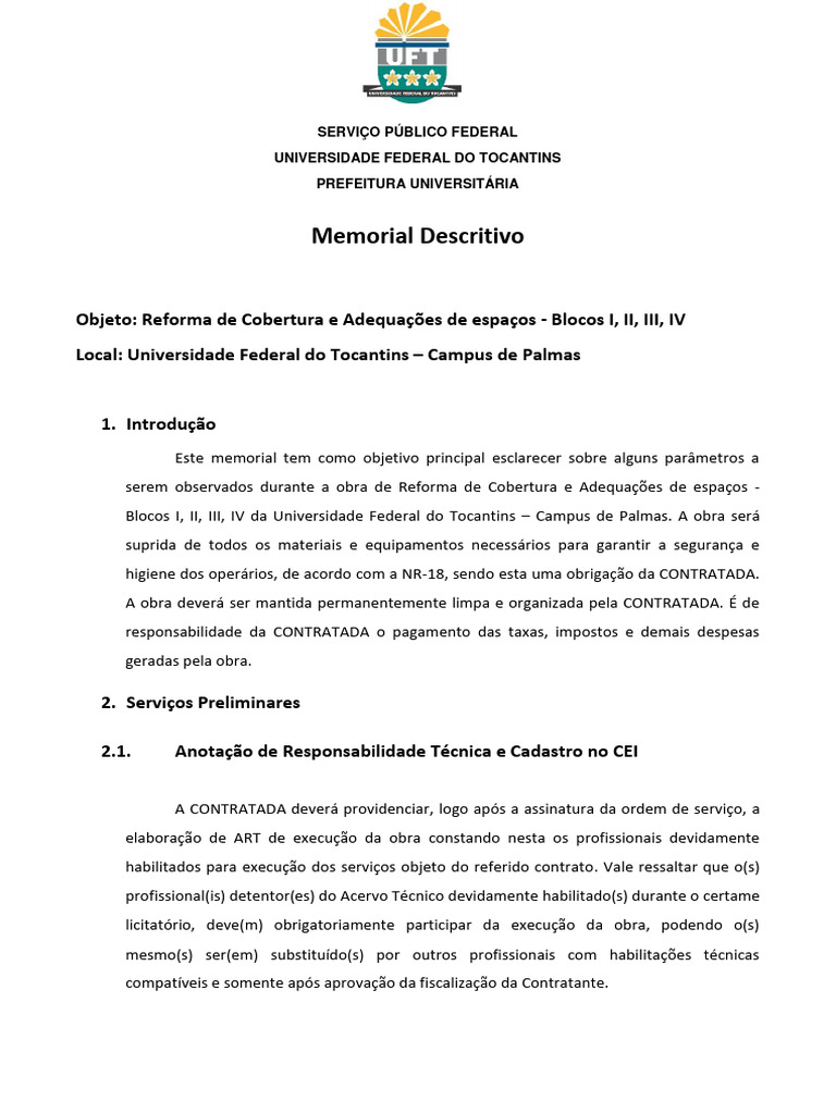 Reforma de Cobertura UFT Palmas | PDF | Drywall | Argamassa (alvenaria)