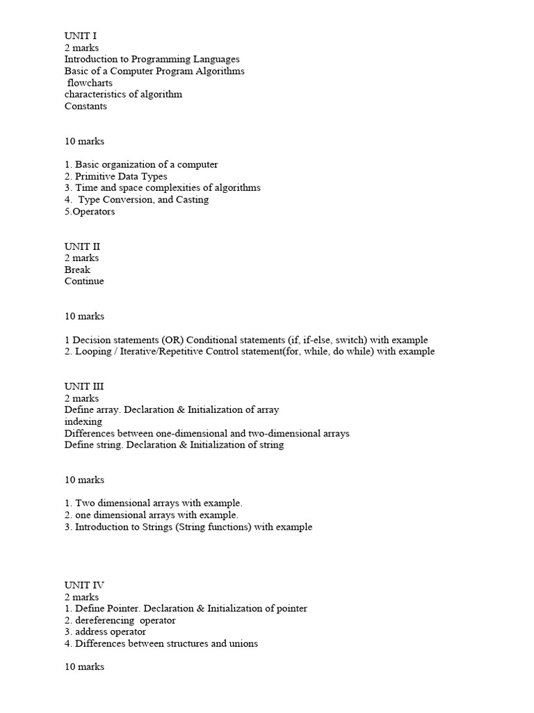 Imp Ques & Viva Questions and ANSwers in C | PDF | Pointer (Computer Programming) | C ...