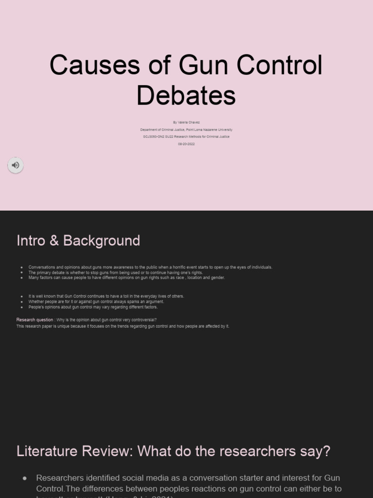 Causes of Gun Control Debates | PDF | Gun Control | Gun Violence In The ...