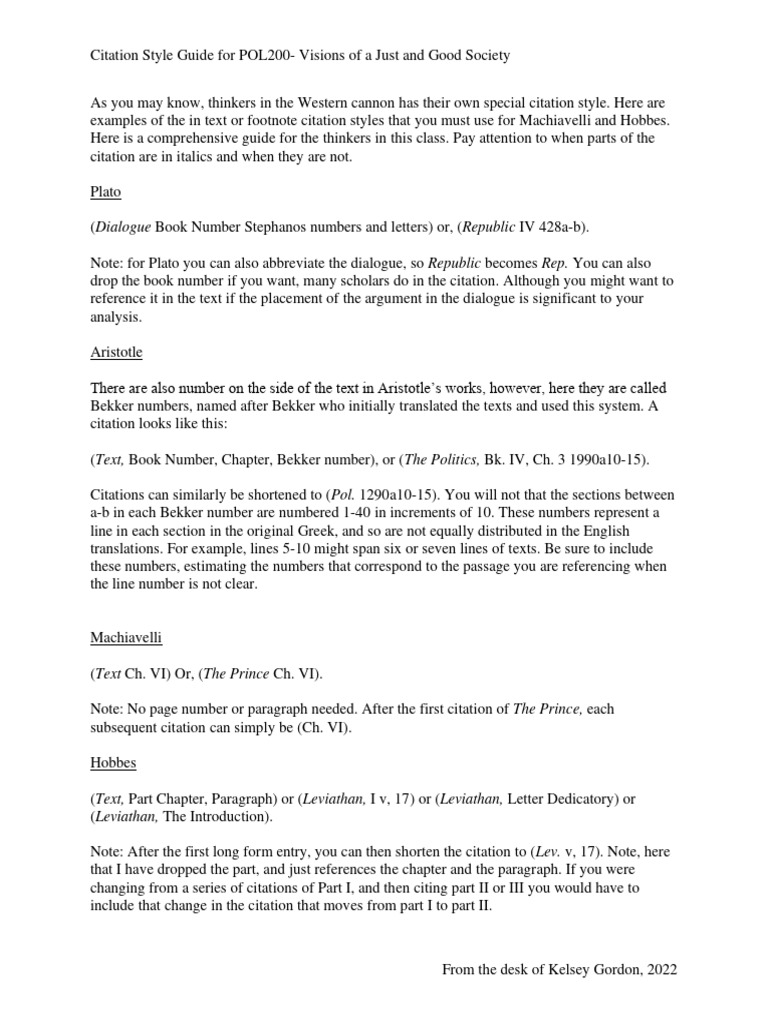 Citaion Style Guide | PDF | Citation | Paragraph