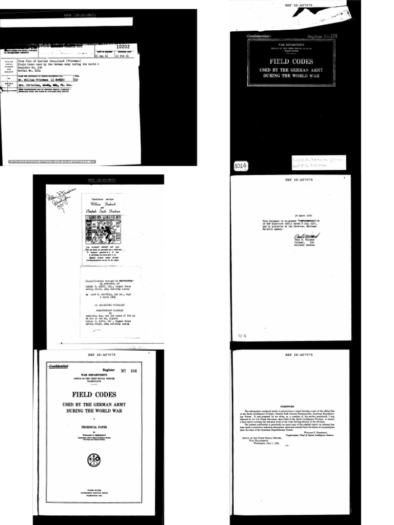 Field Codes Used by the German Army During the World War | PDF
