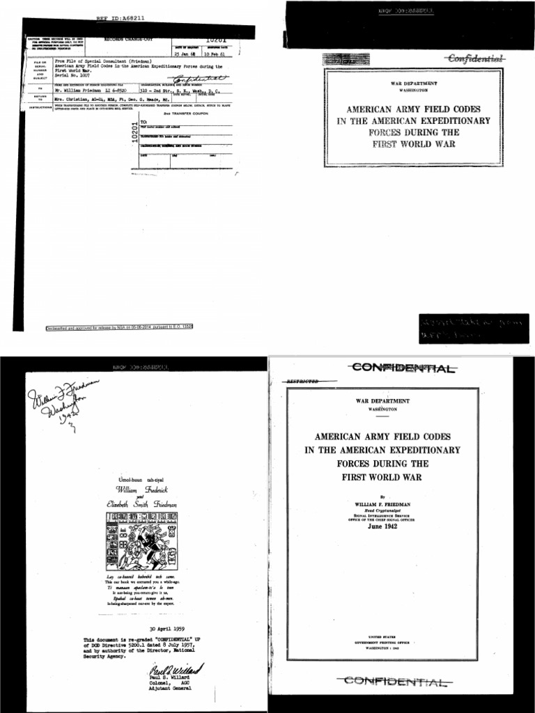 American Army Field Codes in The American Expeditionary Forces During ...