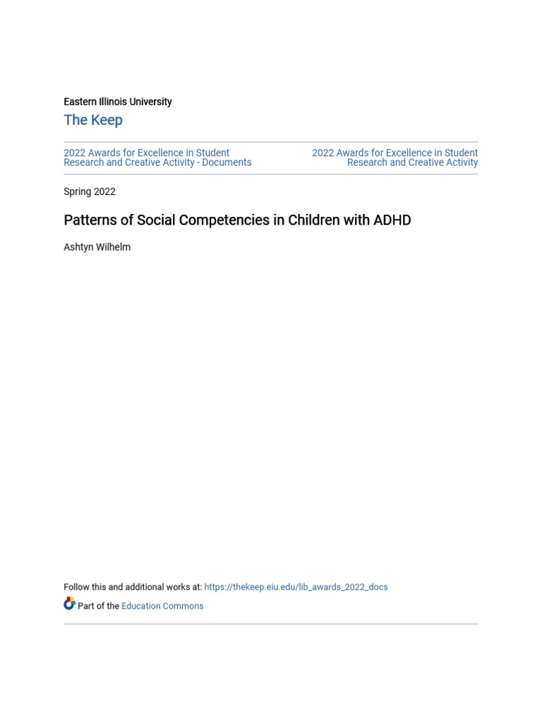 Patterns of Social Competencies in Children With ADHD | PDF | Attention ...