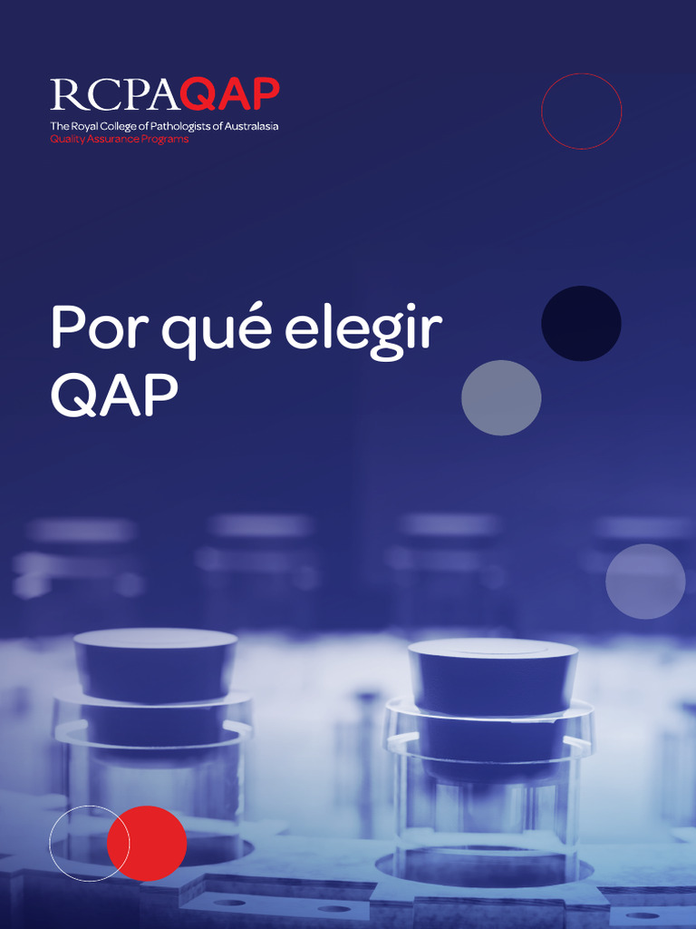 RCPAQAP - Brochure Español | PDF | Laboratorios | Calidad (comercial)