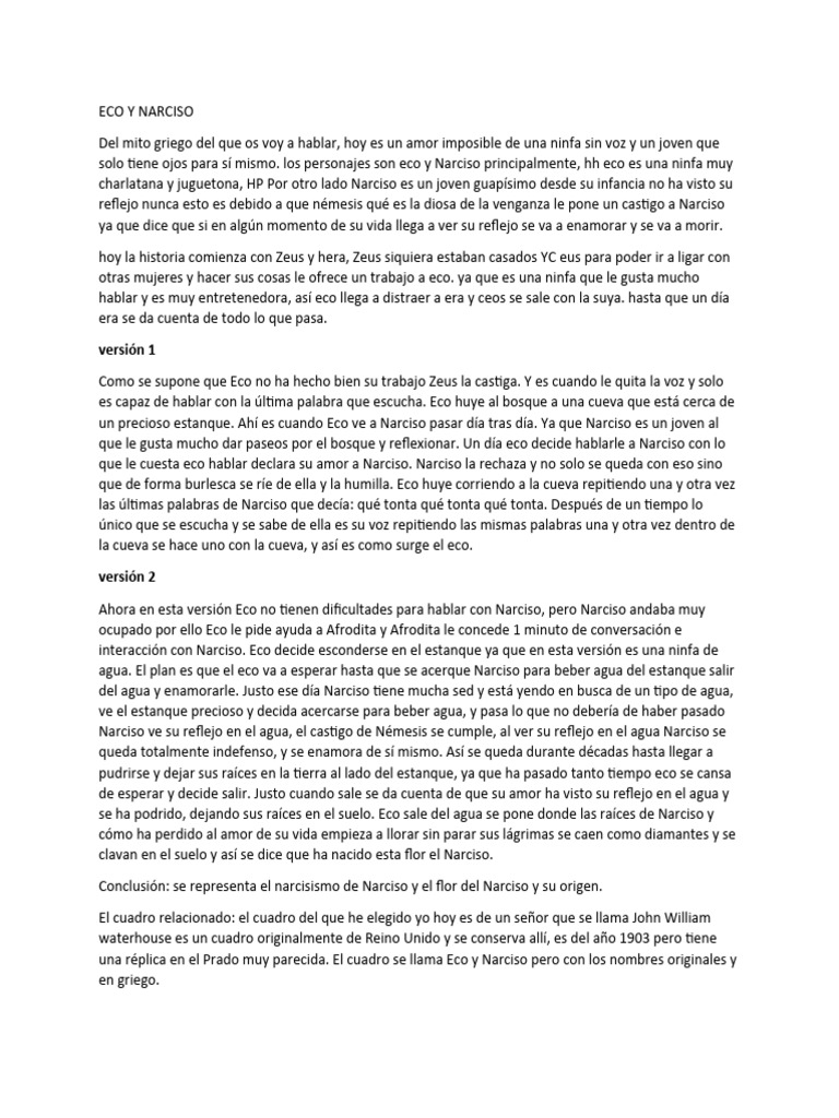 Eco y Narciso | PDF