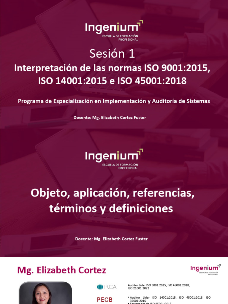 Sesión 1-Objeto, Aplicación, Referencias, Términos y Definición | PDF ...