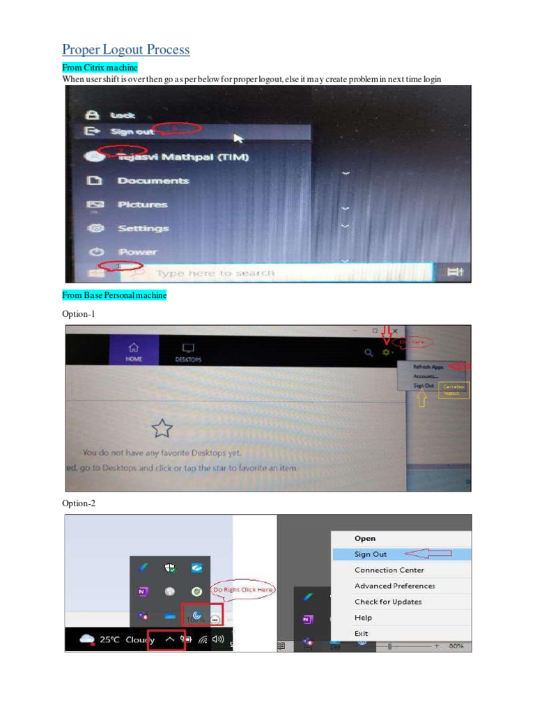 SOP - Citrix Logout, Reset & Uninstallation v2.0 | PDF