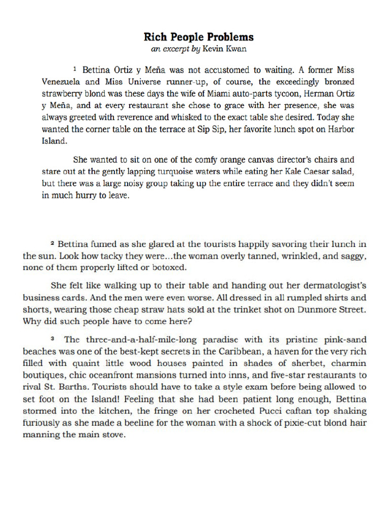 Rich People Problem | PDF