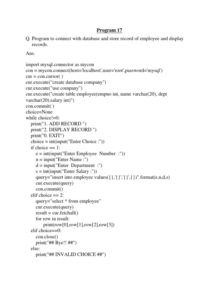 Database Connectivity Programs | PDF | Databases | Data Management Software