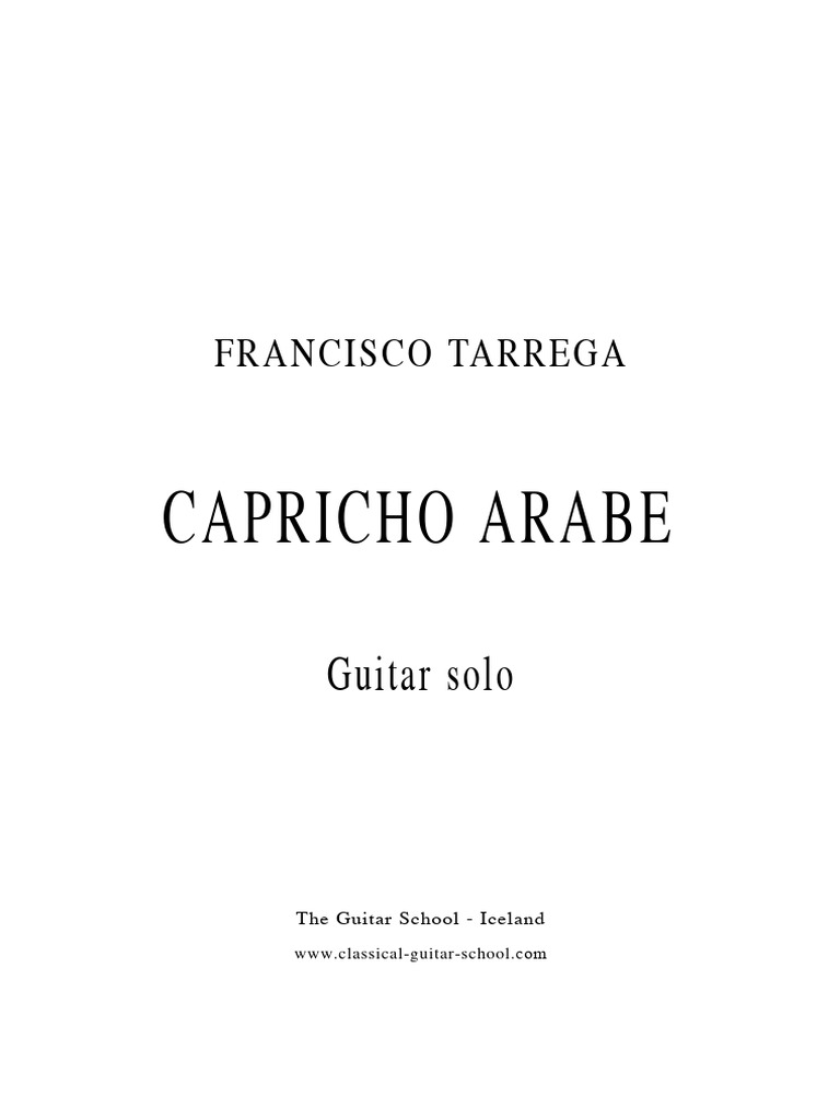 Capricho Arabe - Tarrega | PDF