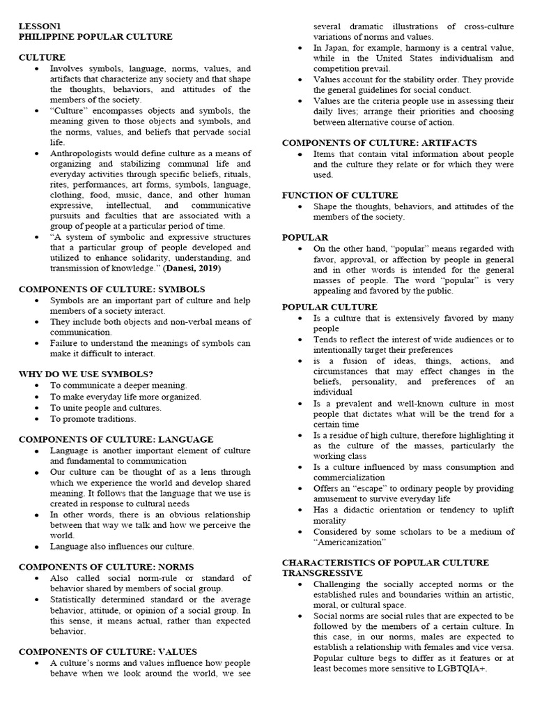 AHU100 | Download Free PDF | Philippines | Popular Culture