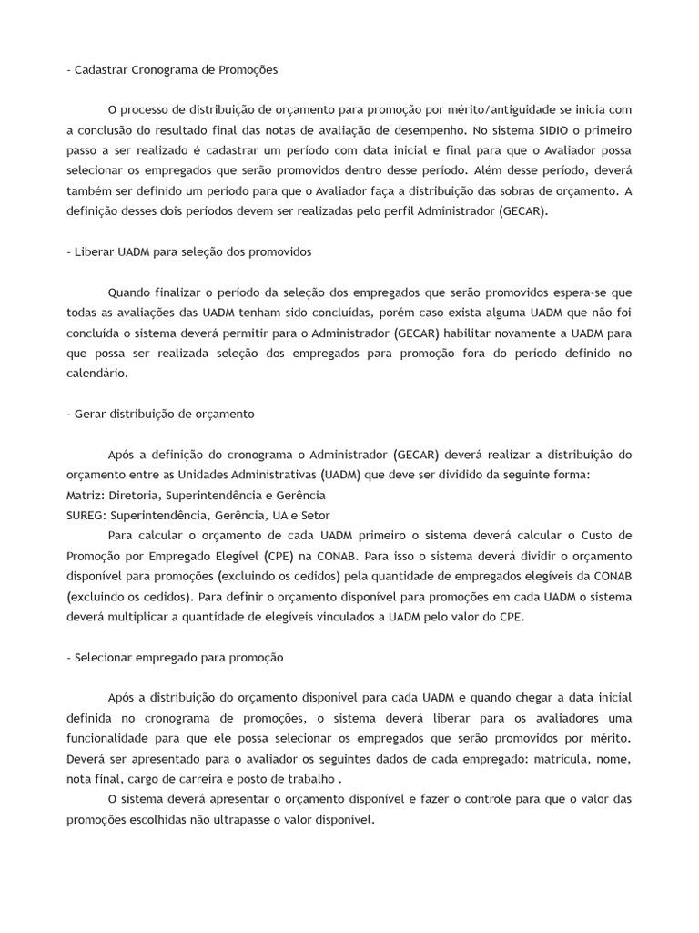 Descrição Do Processo SIDIO | PDF | Orçamento