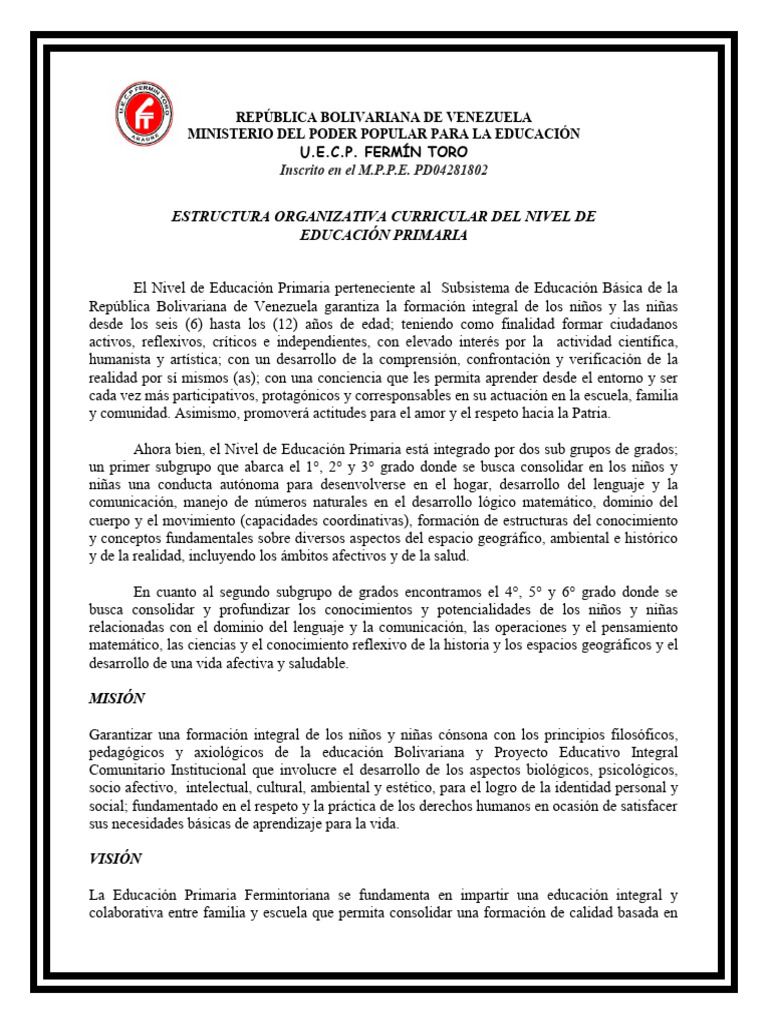 Organización de Los Aprendizaje Educ Primaria | PDF | Evaluación | Aprendizaje