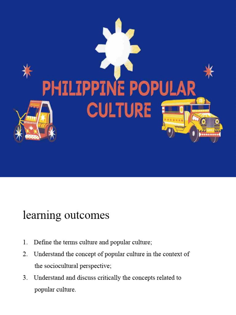 Understanding Philippine Pop Culture | PDF | Attitude (Psychology ...