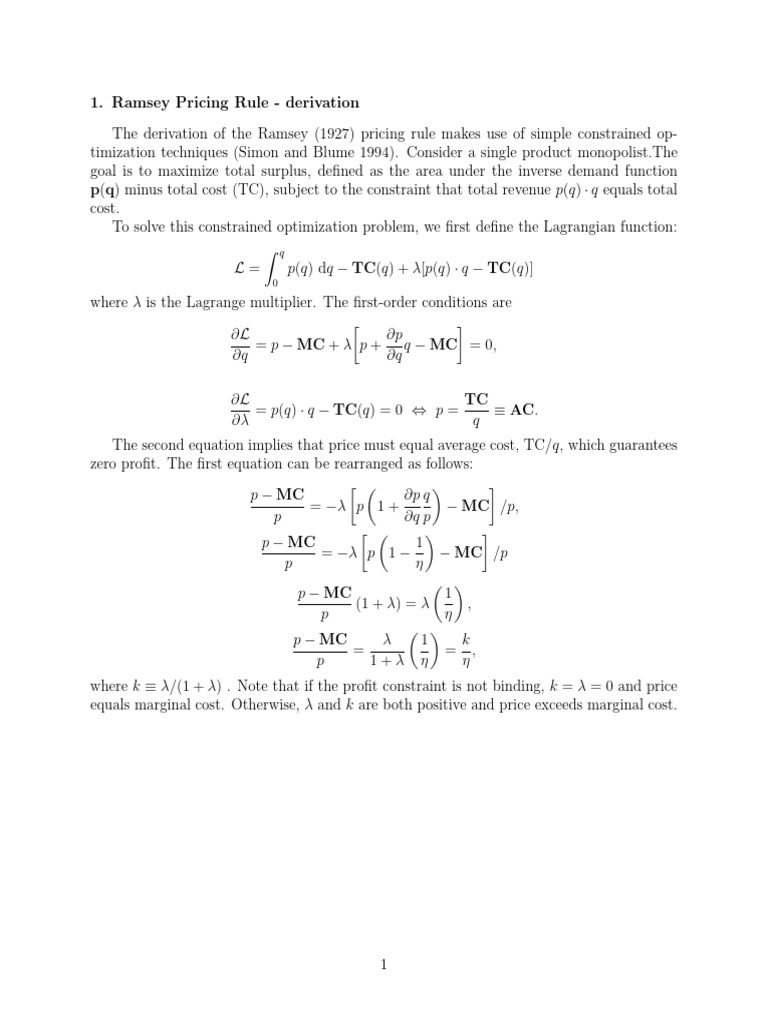 2 - Ramsey - Derivation | PDF