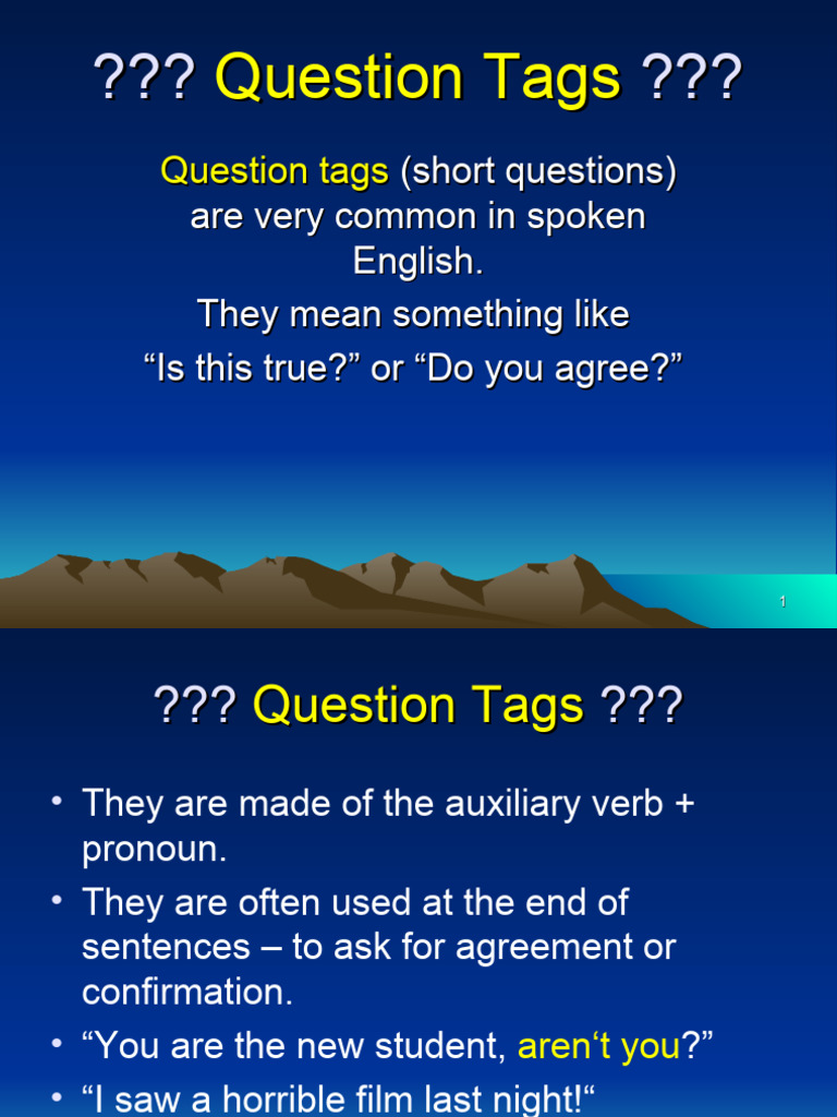 Question Tags | PDF