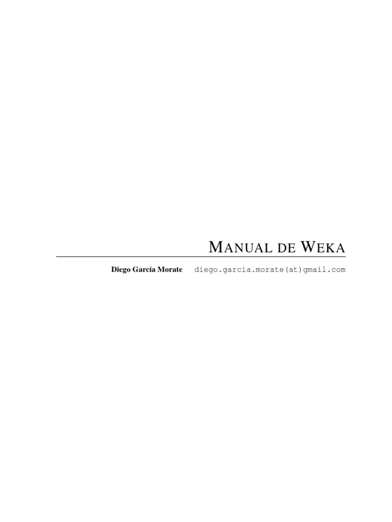Manual de Weka: Guía de Uso y Funciones | PDF
