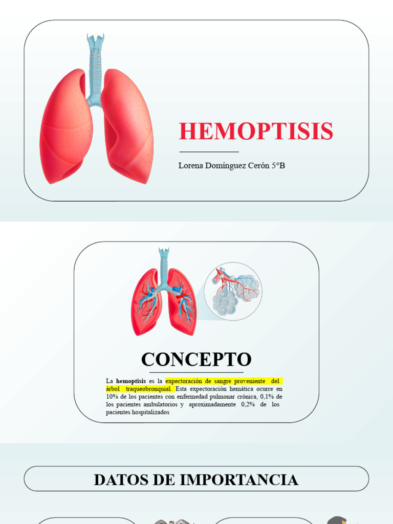 hemoptisis | PDF | Enfermedades y trastornos | Causas de la muerte
