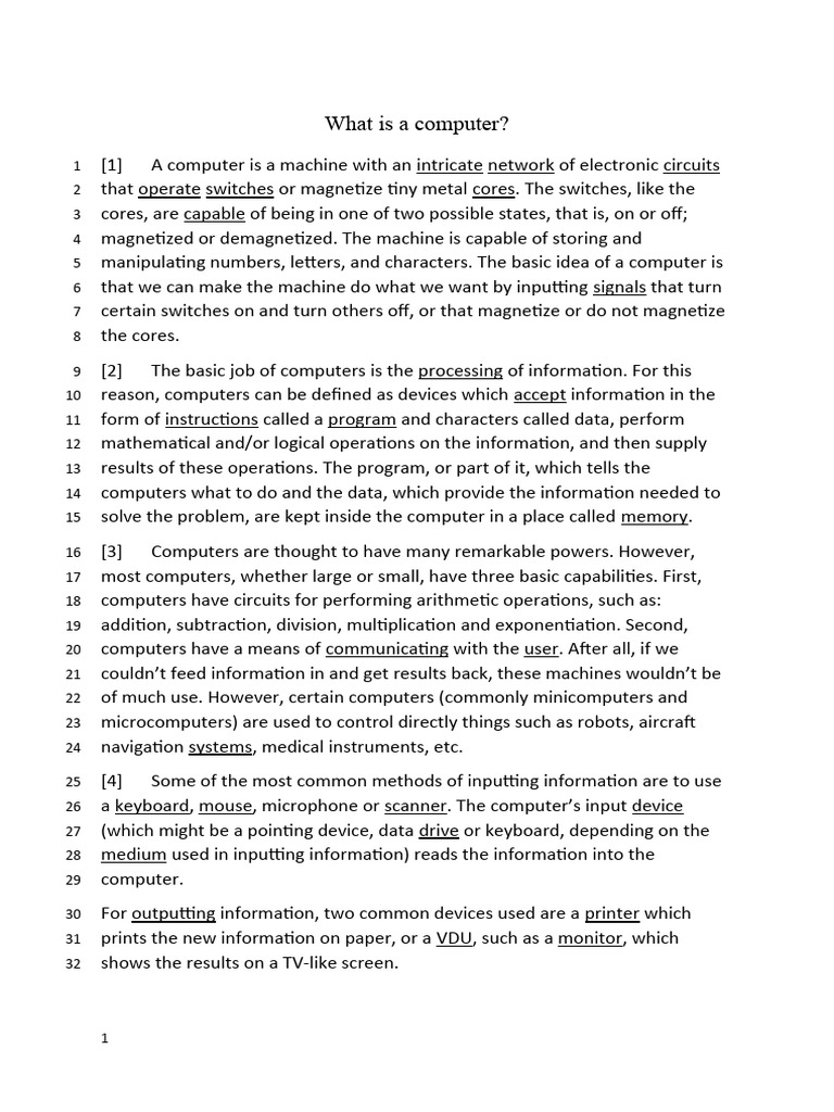Unit 1 - What Is A Computer | PDF | Computer Program | Programming