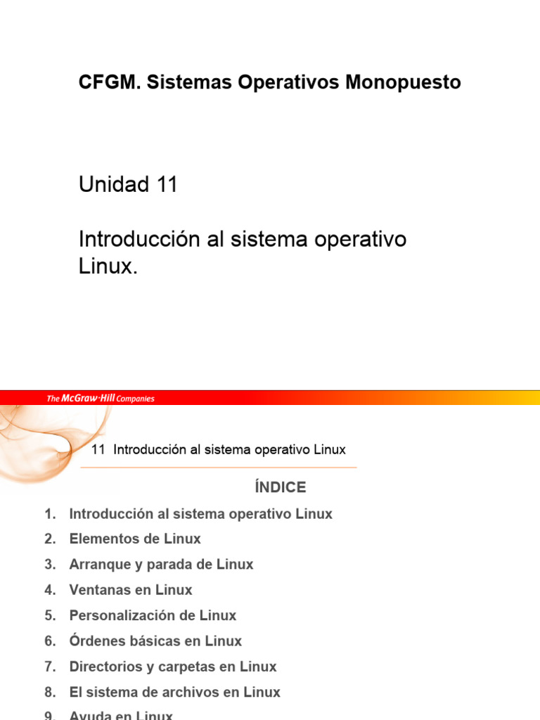 SOM UD 11 Presentacion | PDF | Archivo de computadora | Distribución de Linux