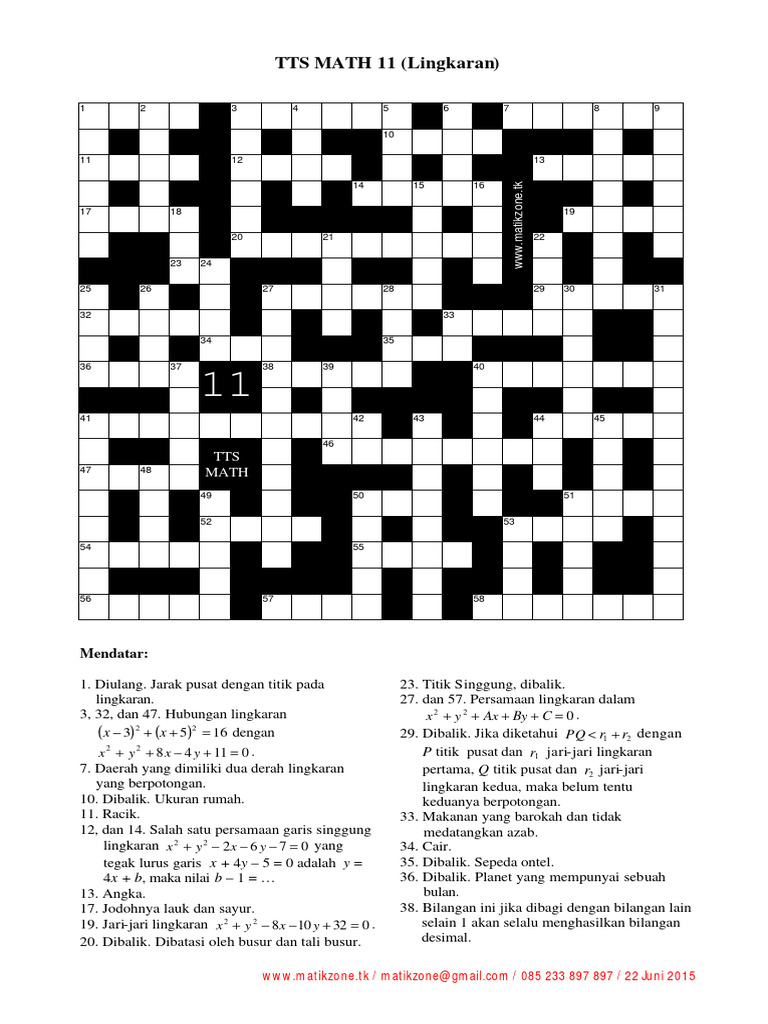 Tts Math 11 Lingkaran | PDF