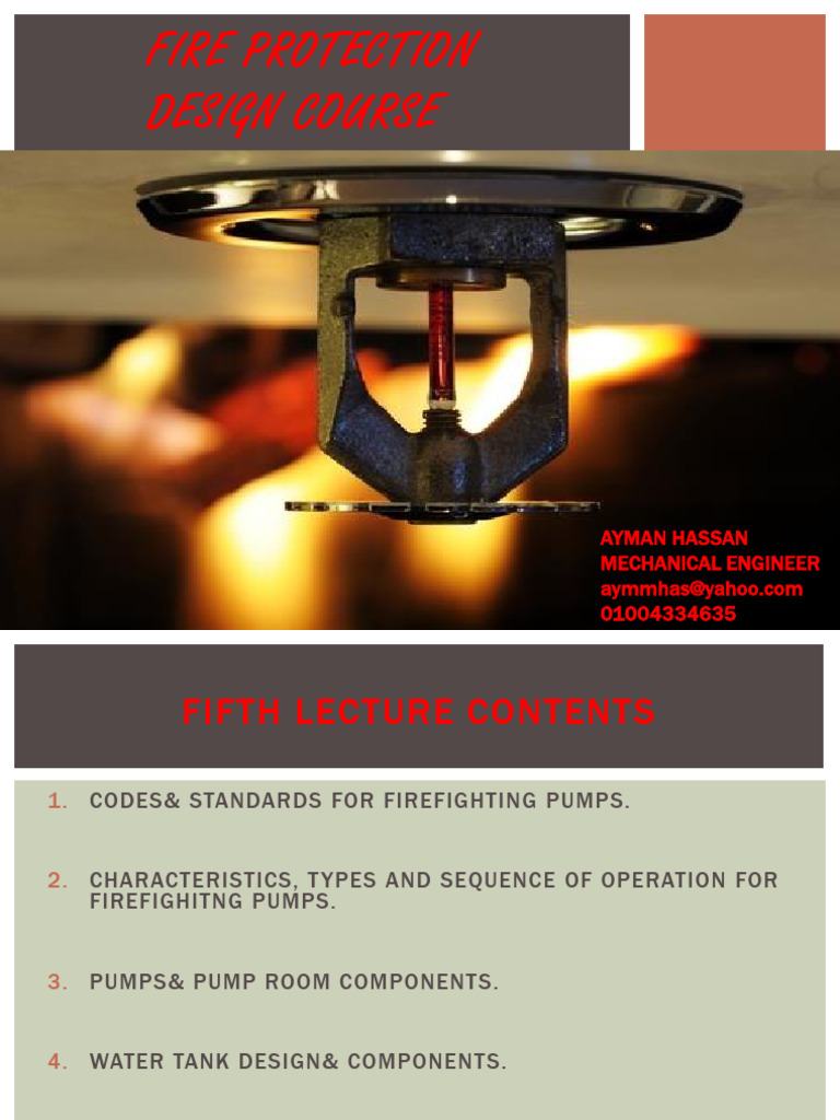 FIRE FIGHTING FIFTH LECTURE-2nd Edition | PDF | Pump | Valve