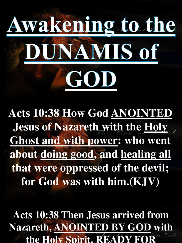 06 Awakening to the Dunamis Power of God 2 | PDF | Jesus | Gospel Of Matthew