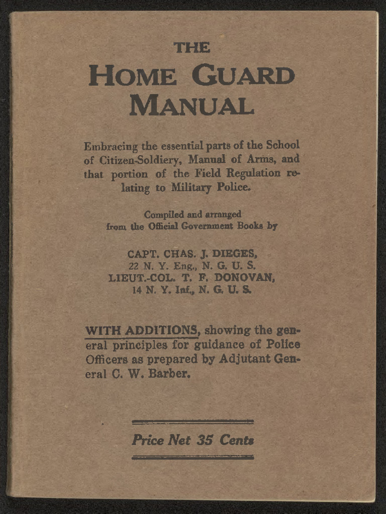 Home Guard Manual | PDF | Company (Military Unit) | Bayonet